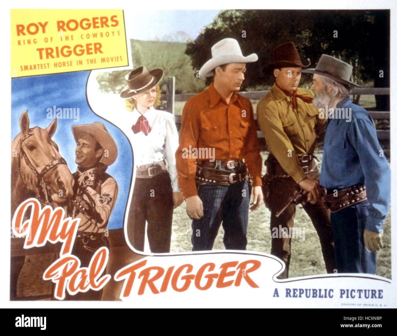 MY PAL TRIGGER, Dale Evans, Roy Rogers, Gabby Hayes (r.), 1946 Stock ...
