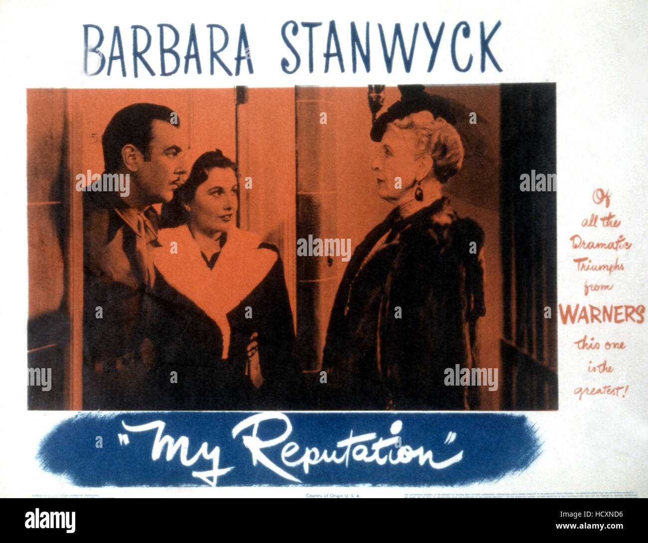 MY REPUTATION, George Brent, Barbara Stanwyck, Lucile Watson, 1946 ...