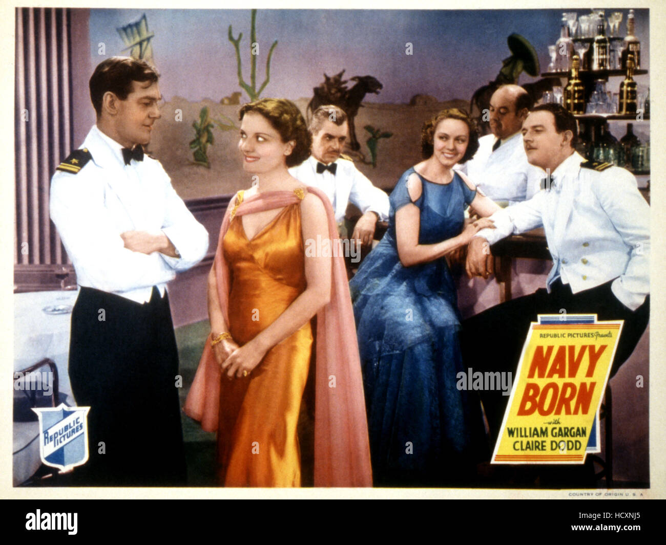 NAVY BORN, from left: William Gargan, Claire Dodd, 1936 Stock Photo - Alamy
