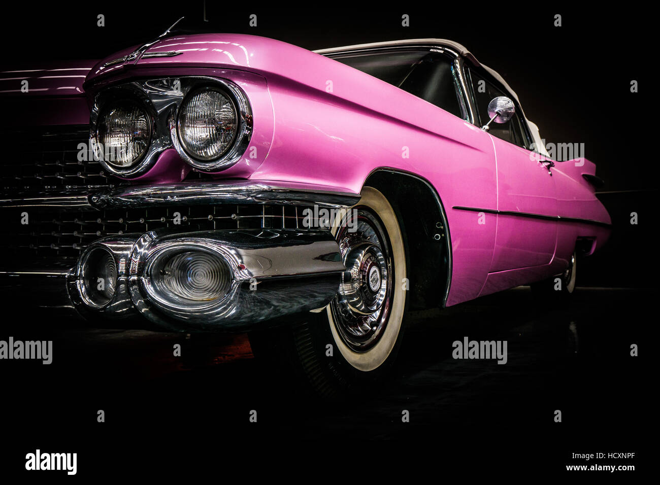 A Pink 62 Series Cadillac Convertible Stock Photo - Alamy