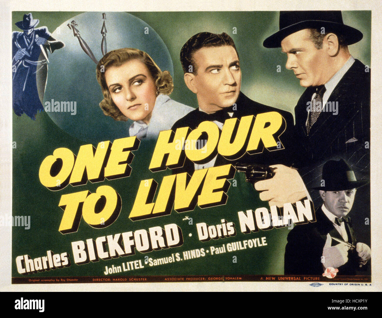ONE HOUR TO LIVE, US lobbycard, from left: Doris Nolan, John Litel ...