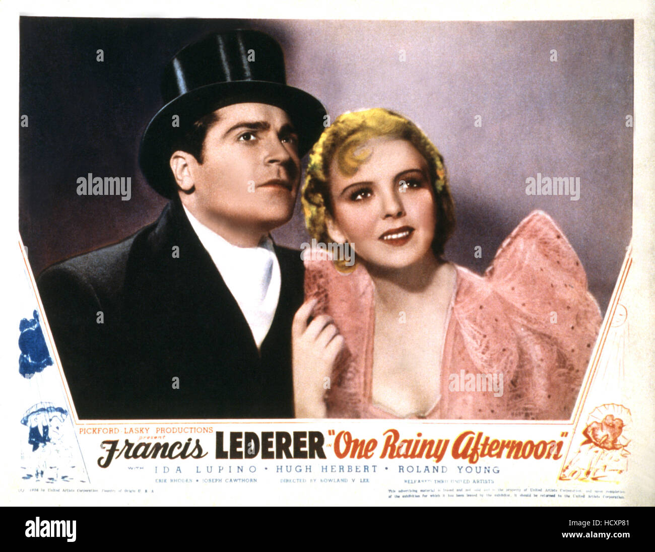 ONE RAINY AFTERNOON (aka, MATINEE SCANDAL), from left: Francis Lederer, Ida Lupino, 1936 Stock ...