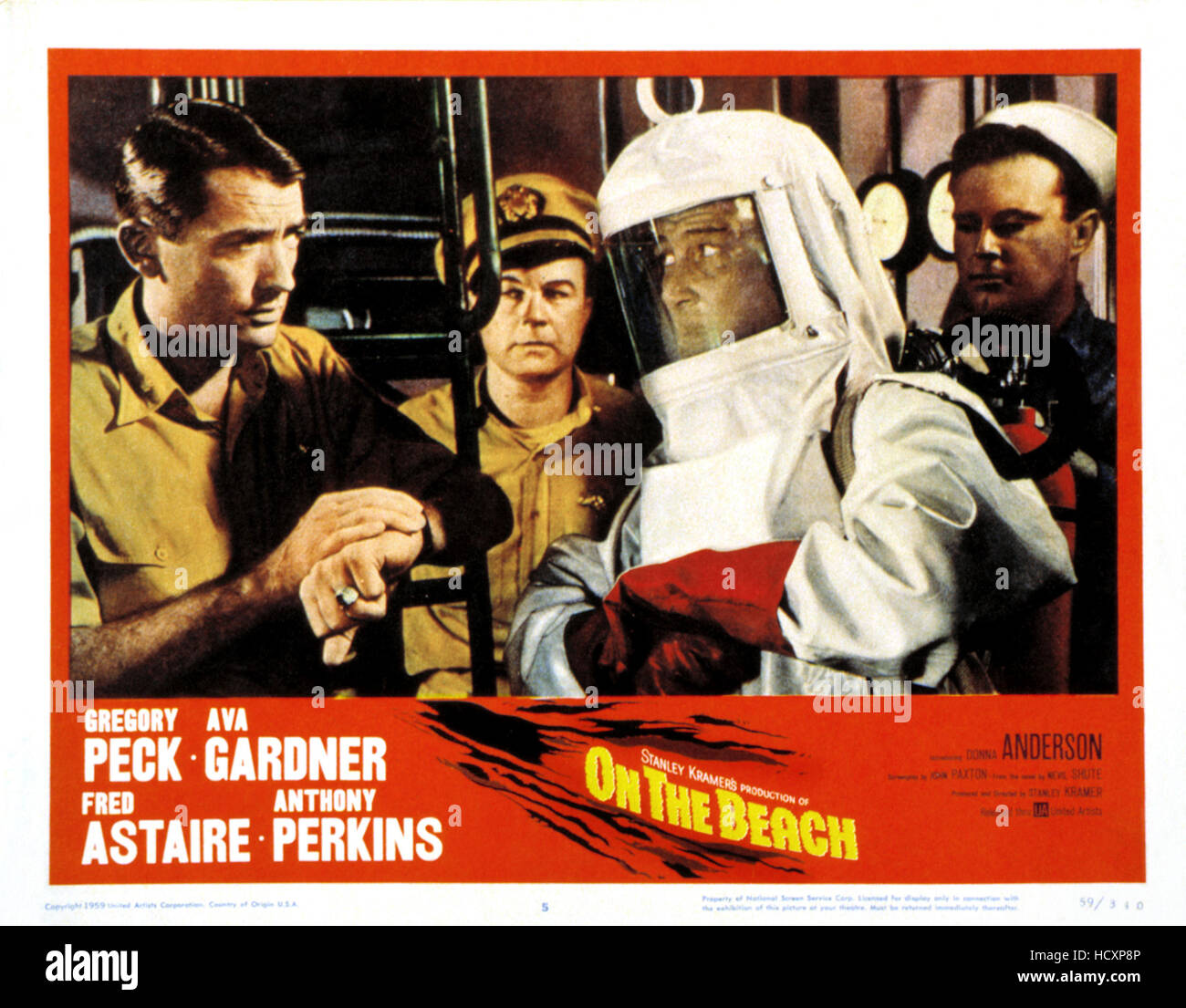 ON THE BEACH, Gregory Peck (left), (lobbycard), 1959 Stock Photo - Alamy