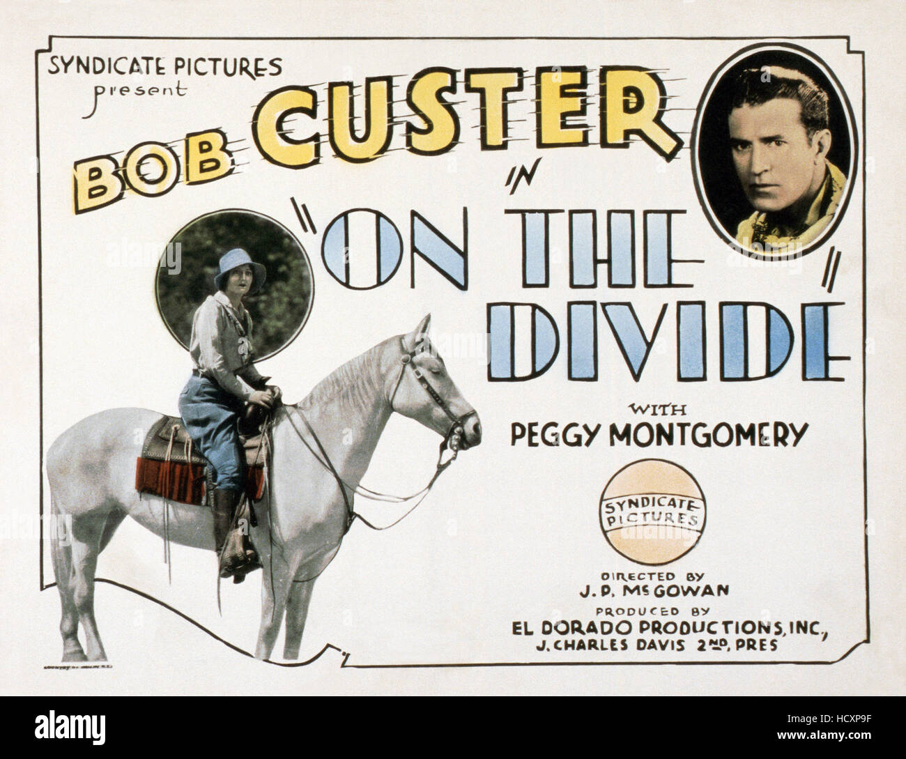 ON THE DIVIDE, US lobbycard, from left: Peggy Montgomery, Bob Custer, 1928 Stock Photo - Alamy
