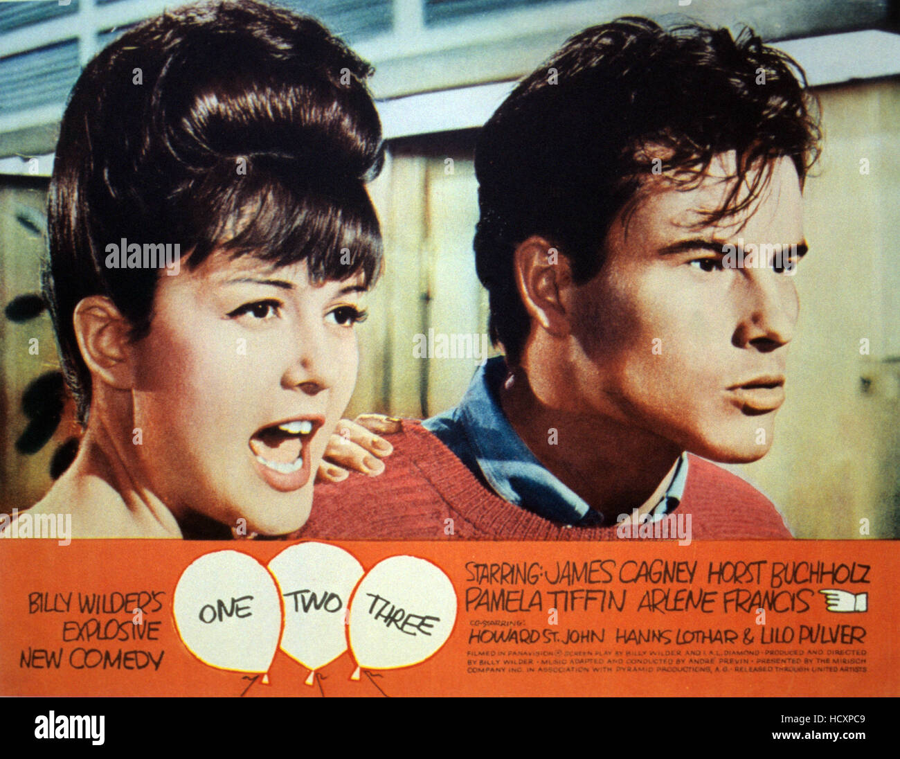 ONE, TWO, THREE, from left: Pamela Tiffin, Horst Buchholz, 1961 Stock ...