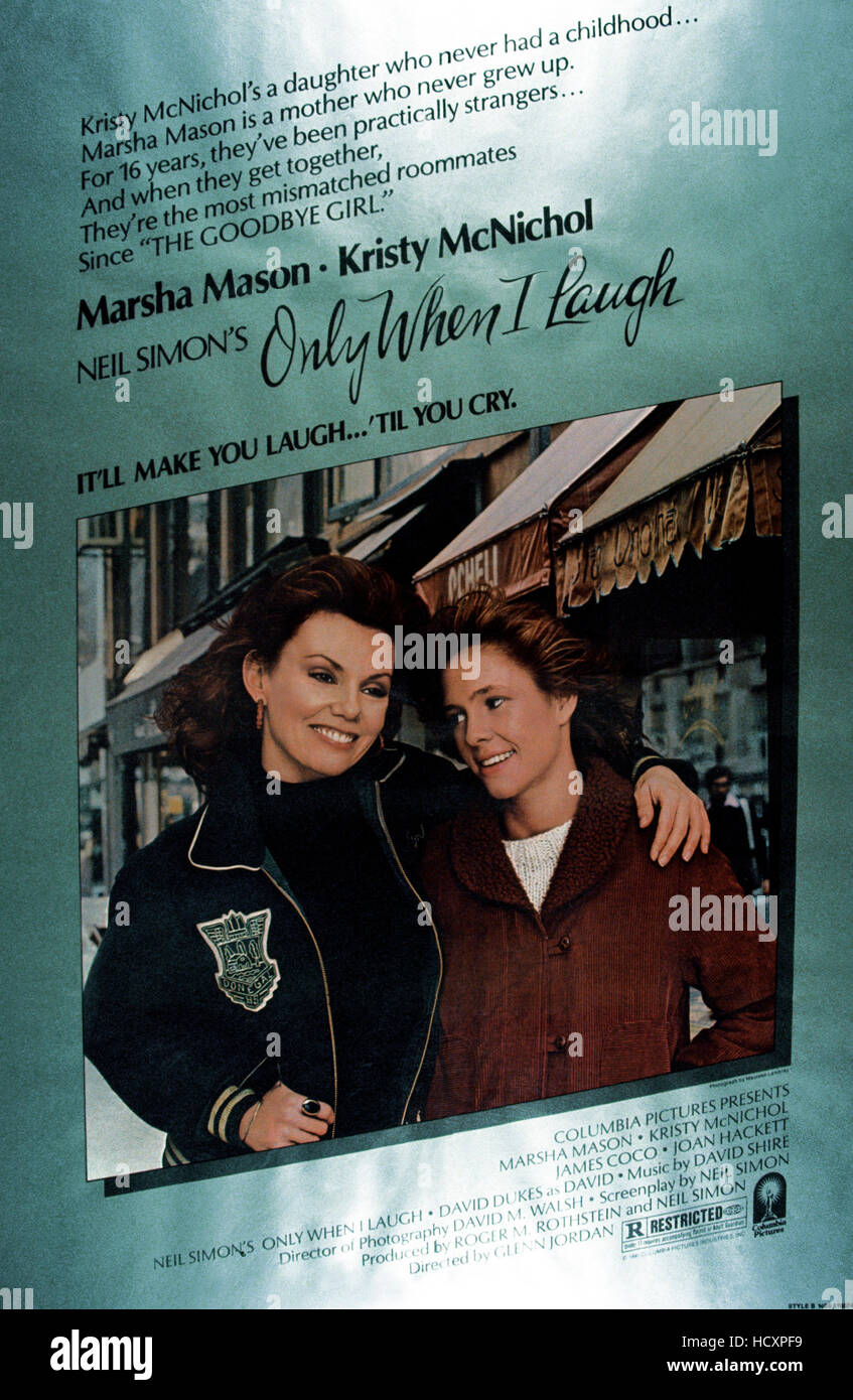 ONLY WHEN I LAUGH, US poster, from left: Marsha Mason, Kristy McNichol ...
