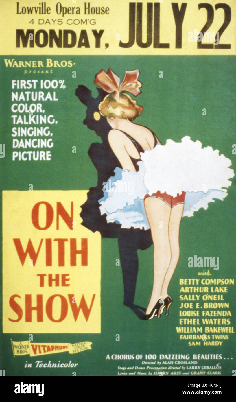 ON WITH THE SHOW!, 1929 Stock Photo - Alamy