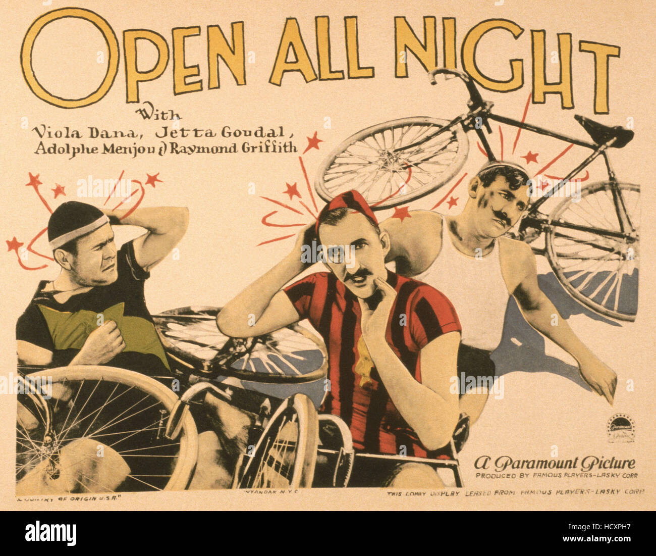 OPEN ALL NIGHT, US poster, 1924 Stock Photo - Alamy