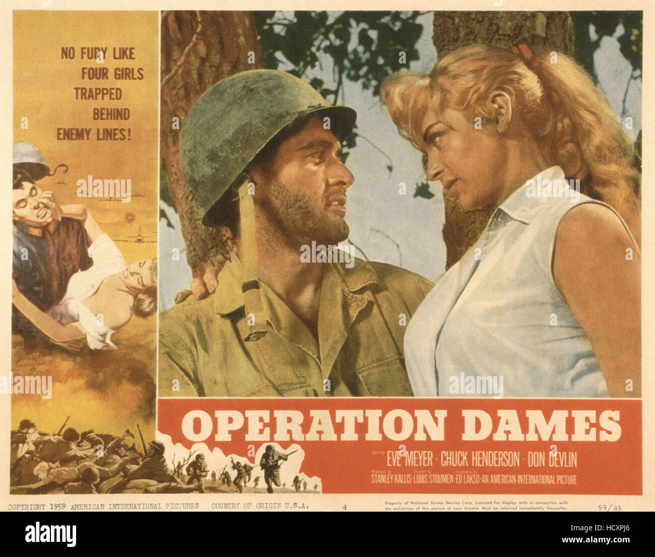 OPERATION DAMES, US lobbycard, Eve Meyer (right), 1959 Stock Photo - Alamy