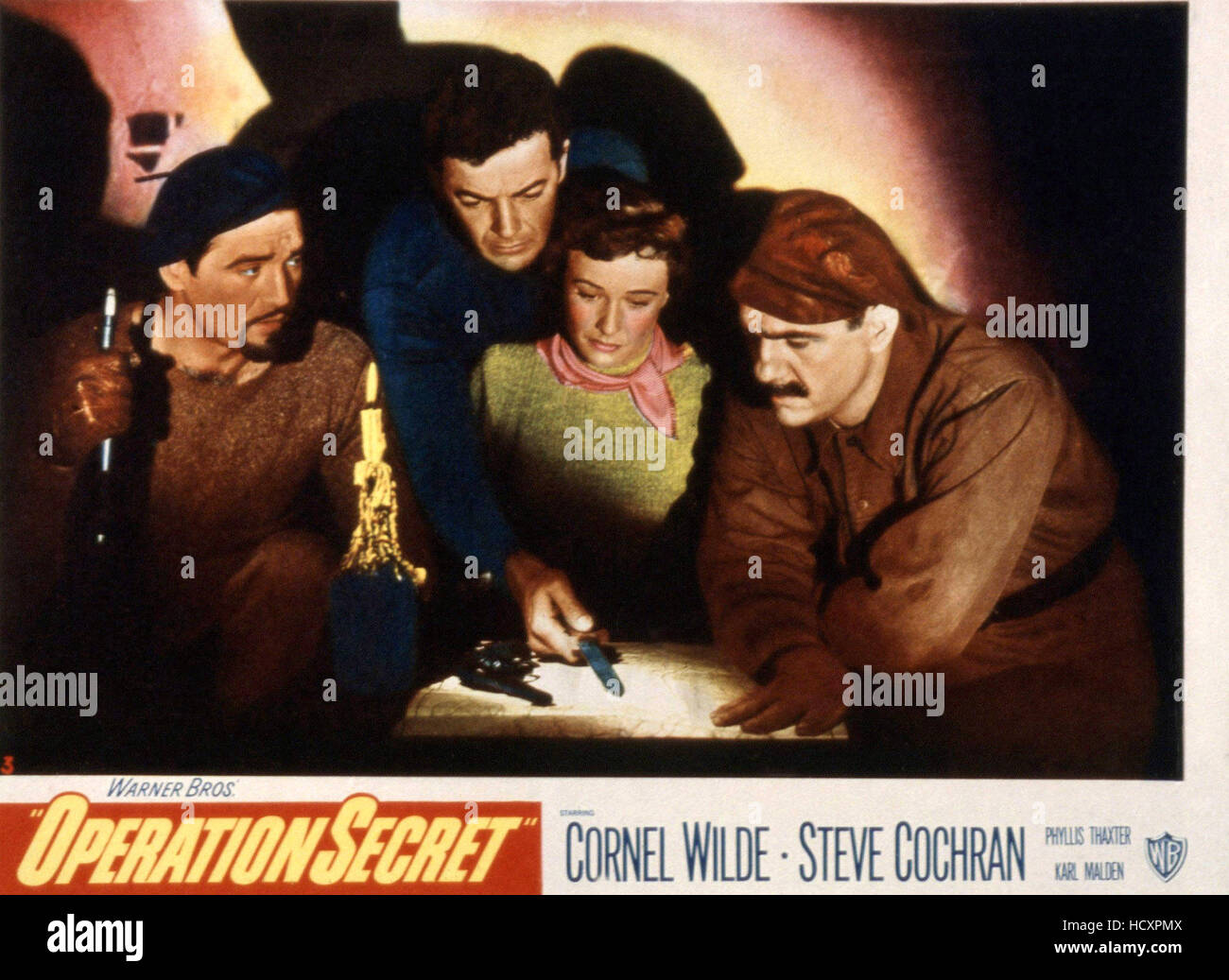 OPERATION SECRET, Steve Cochran, Cornel Wilde, Phyllis Thaxter, Karl ...