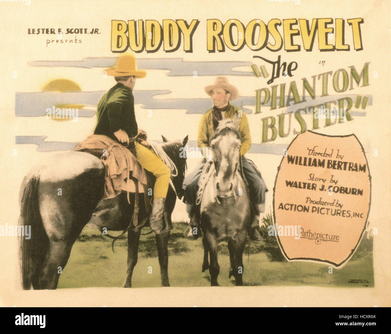 THE PHANTOM BUSTER, US poster, Buddy Roosevelt, 1927 Stock Photo - Alamy