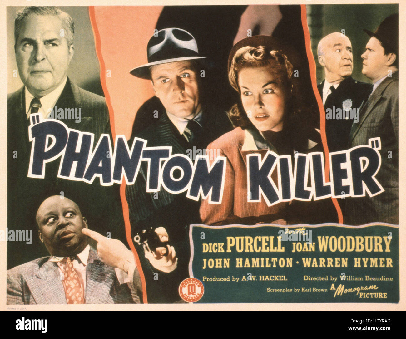 PHANTOM KILLR, US poster, top from left: John Hamilton, Dick Purcell ...