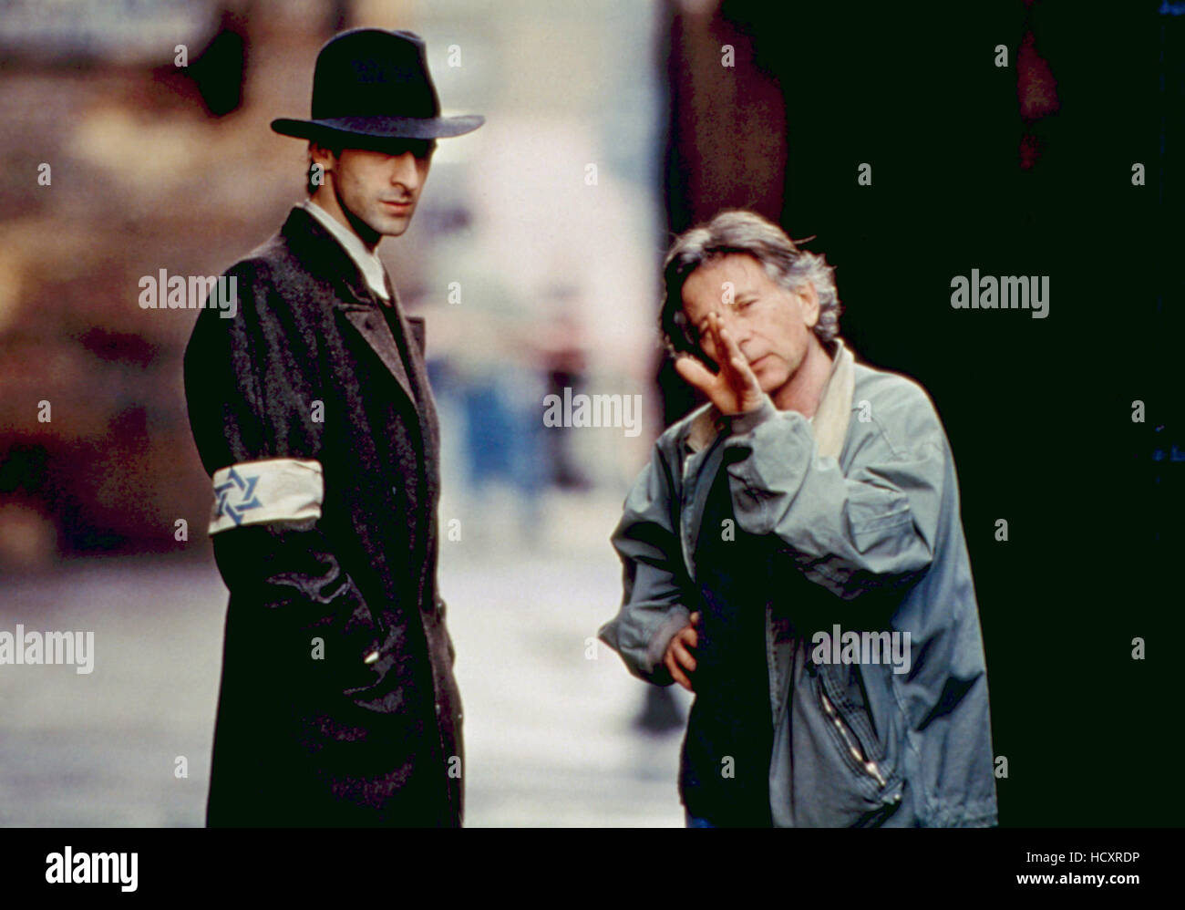 THE PIANIST, Adrien Brody, director Roman Polanski, on set, 2002 ...