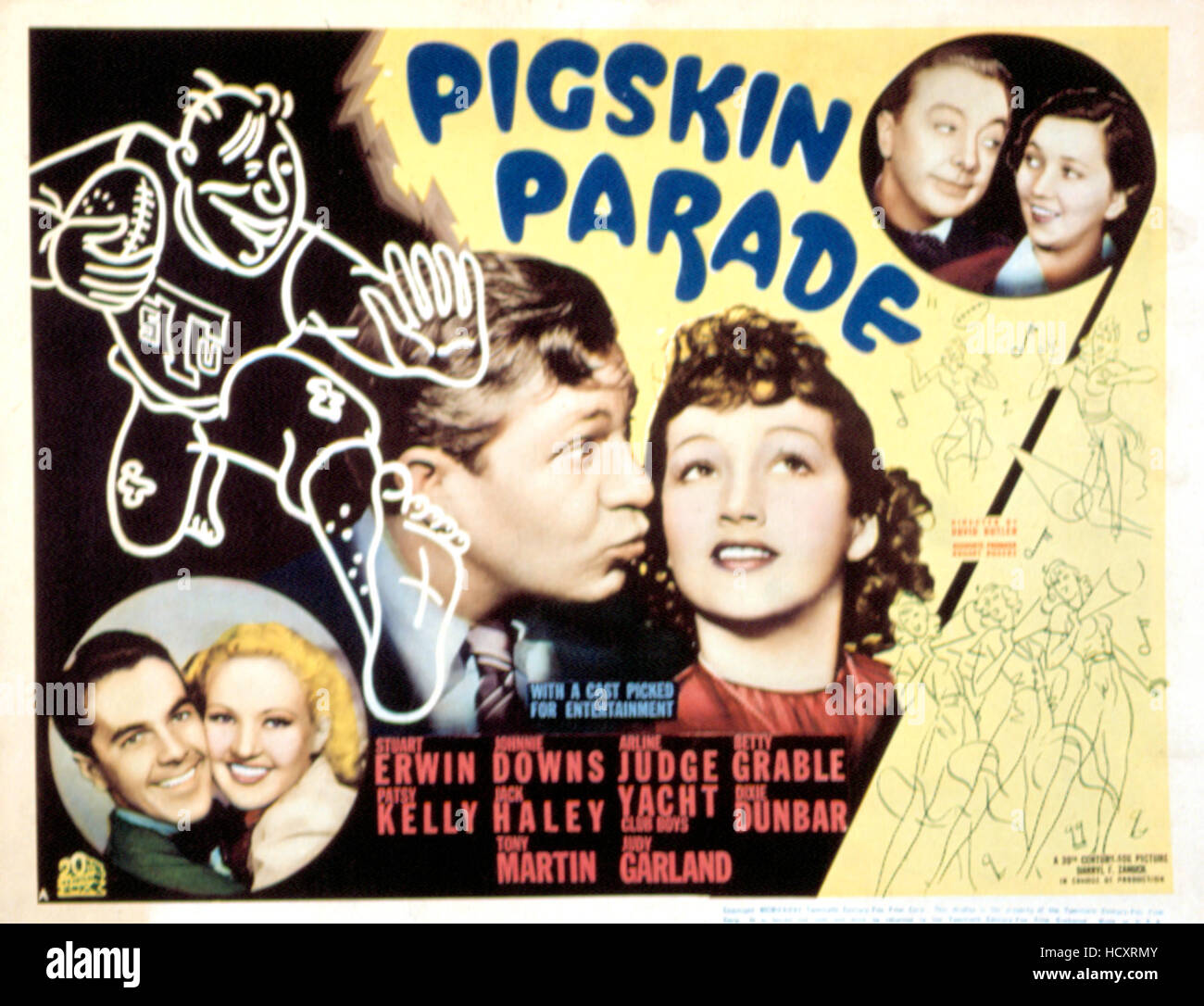 PIGSKIN PARADE, Stuart Erwin, Arline Judge, Johnny Downs, Betty Grable ...