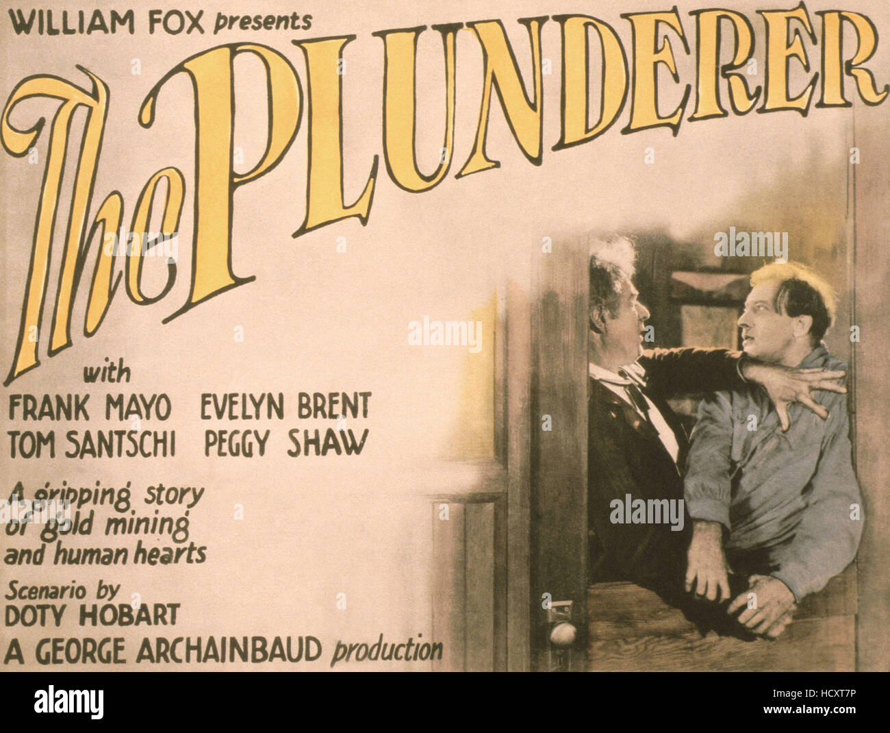THE PLUNDERER, US poster, Frank Mayo (right), 1924, TM & Copyright ...