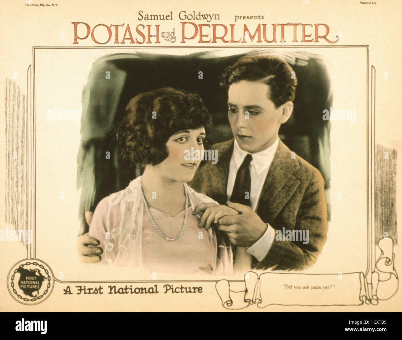 POTASH AND PERLMUTTER, US lobbycard, from left: Hope Sutherland, Ben ...
