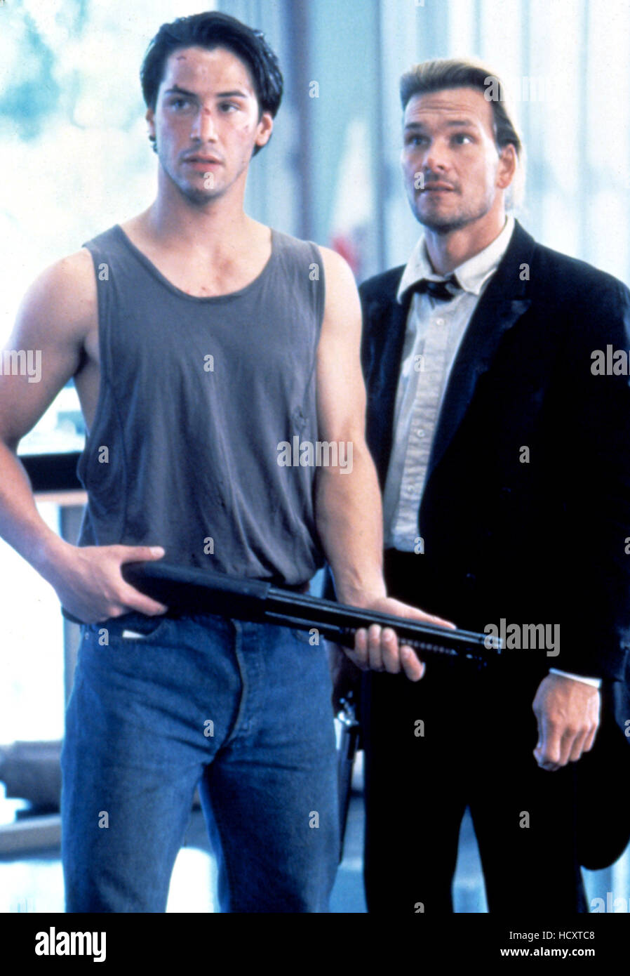 POINT BREAK, Keanu Reeves, Patrick Swayze, 1991, TM and Copyright (c ...