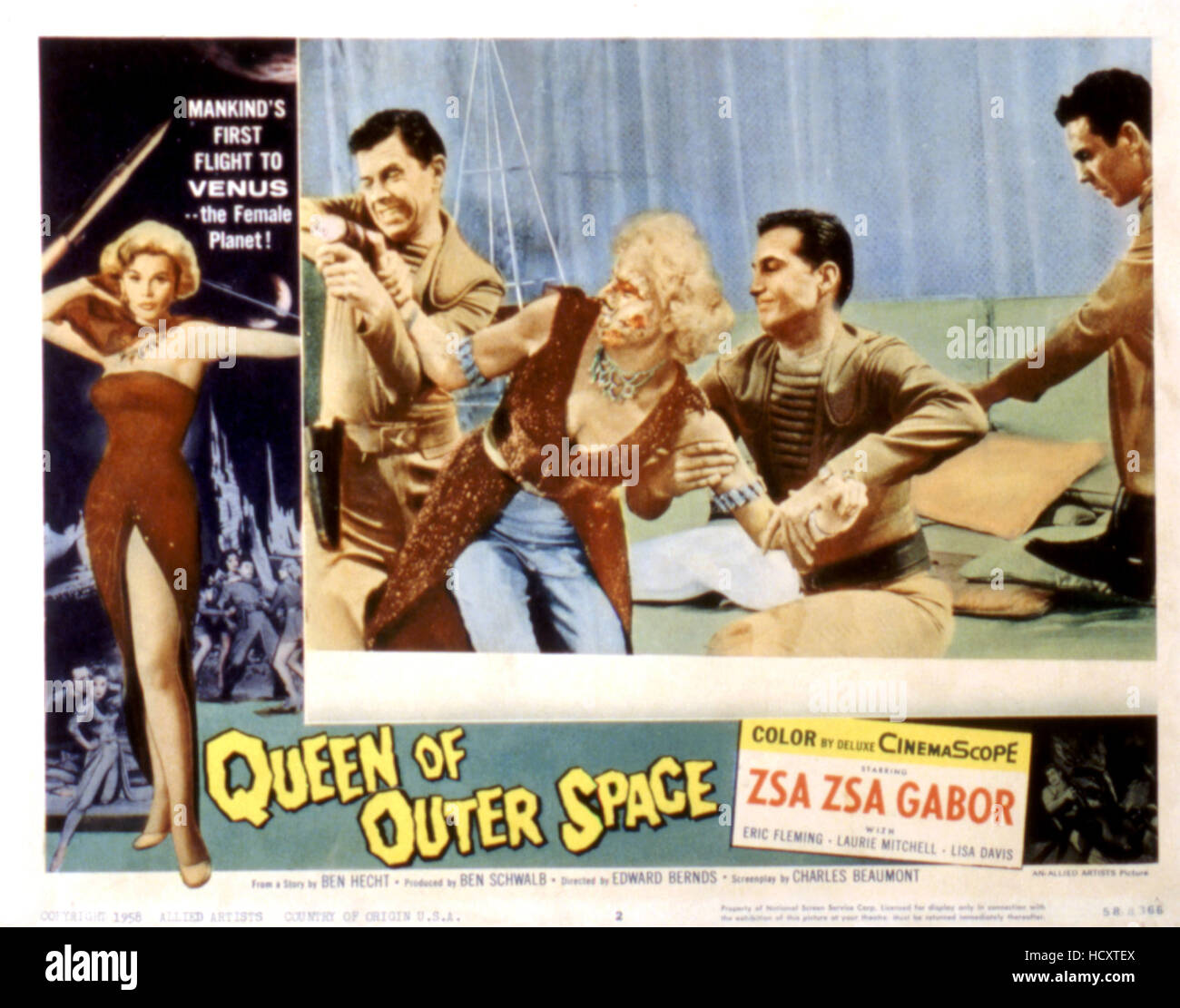 QUEEN OF OUTER SPACE, Dave Willock, Laurie Mitchell, Eric Fleming ...