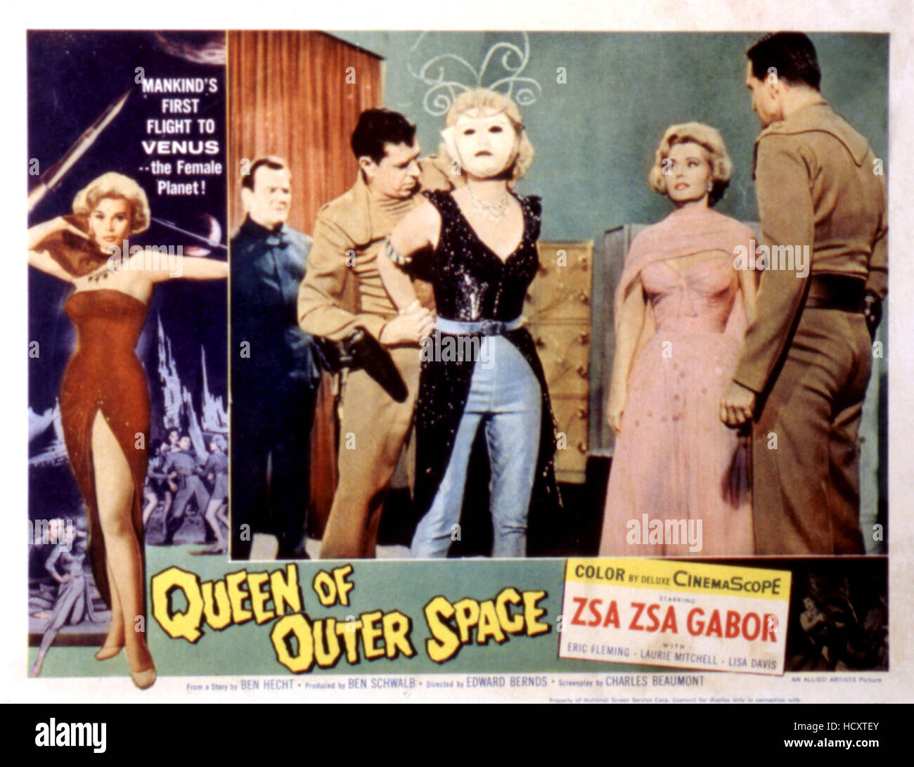 QUEEN OF OUTER SPACE, Paul Birch, Dave Willock, Laurie Mitchell, Zsa ...