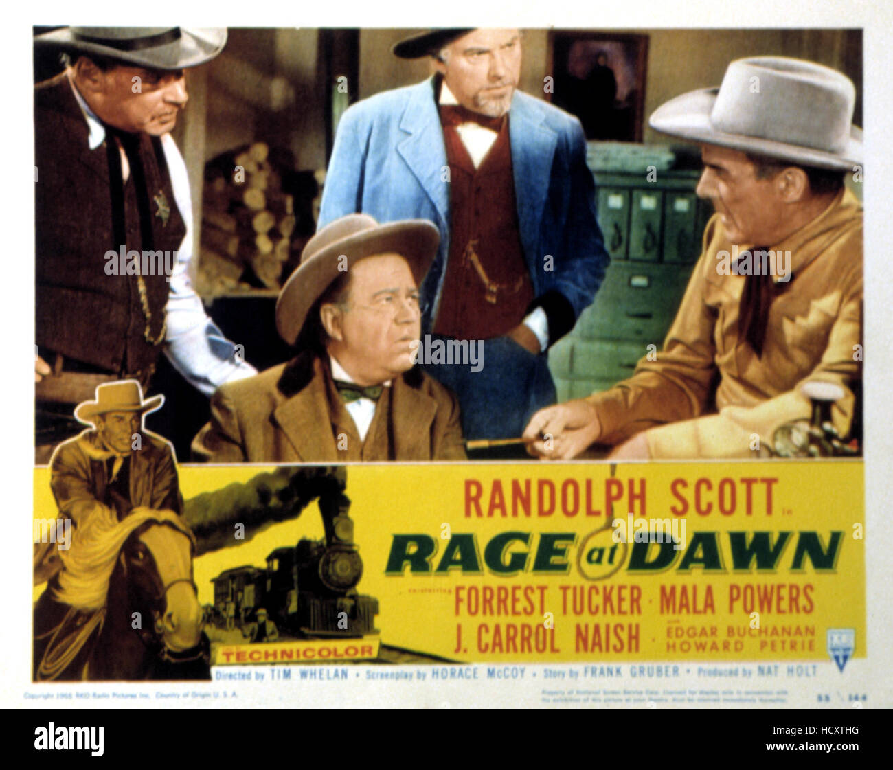 RAGE AT DAWN, Ray Teal, Edgar Buchanan, Randolph Scott, 1955 Stock ...