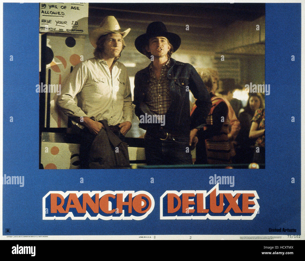 RANCHO DELUXE, US lobbycard, from left: Jeff Bridges, Sam Waterston ...