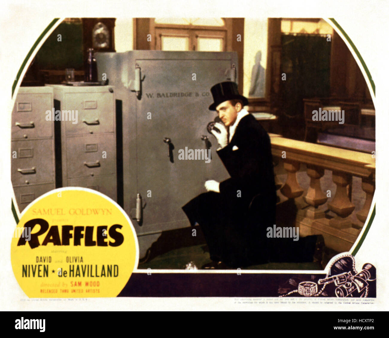 RAFFLES, US lobbycard, David Niven, 1939 Stock Photo - Alamy
