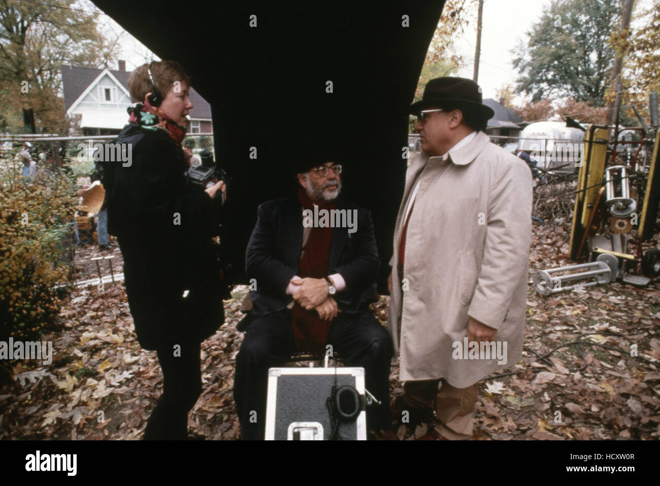 THE RAINMAKER, director Francis Ford Coppola (seated), Danny DeVito on ...