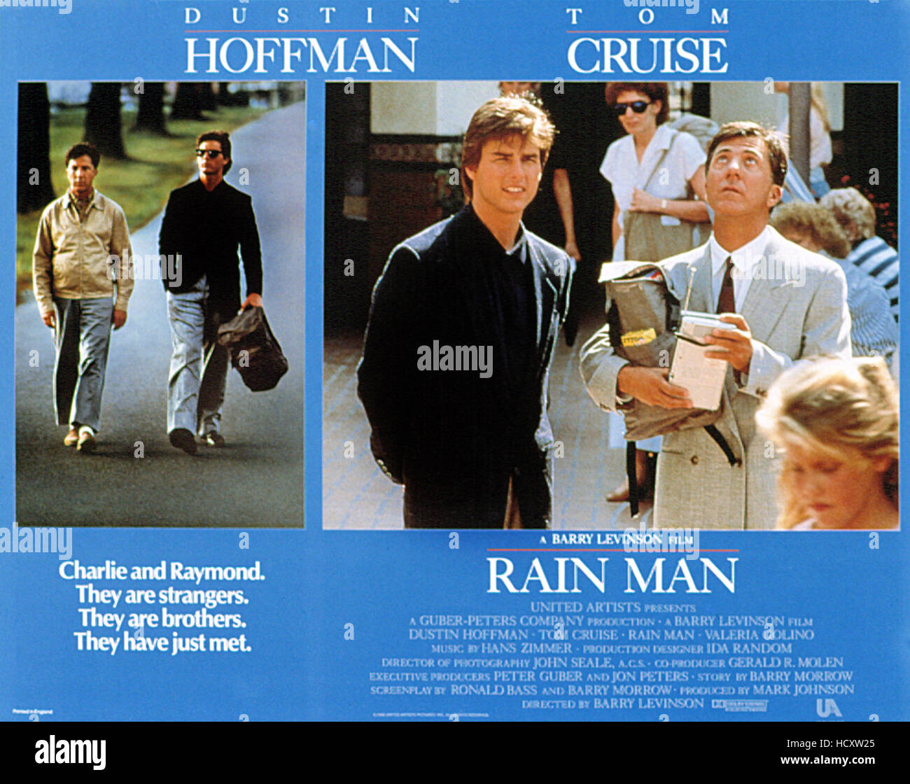 RAIN MAN, Tom Cruise, Dustin Hoffman, 1988 Stock Photo - Alamy