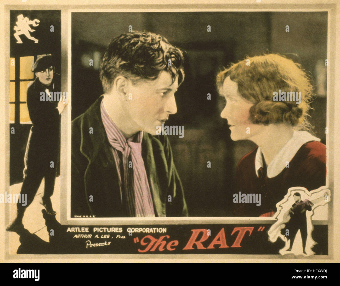 THE RAT, US lobbycard, from left: Ivor Novello, Mae Marsh, 1926 Stock ...