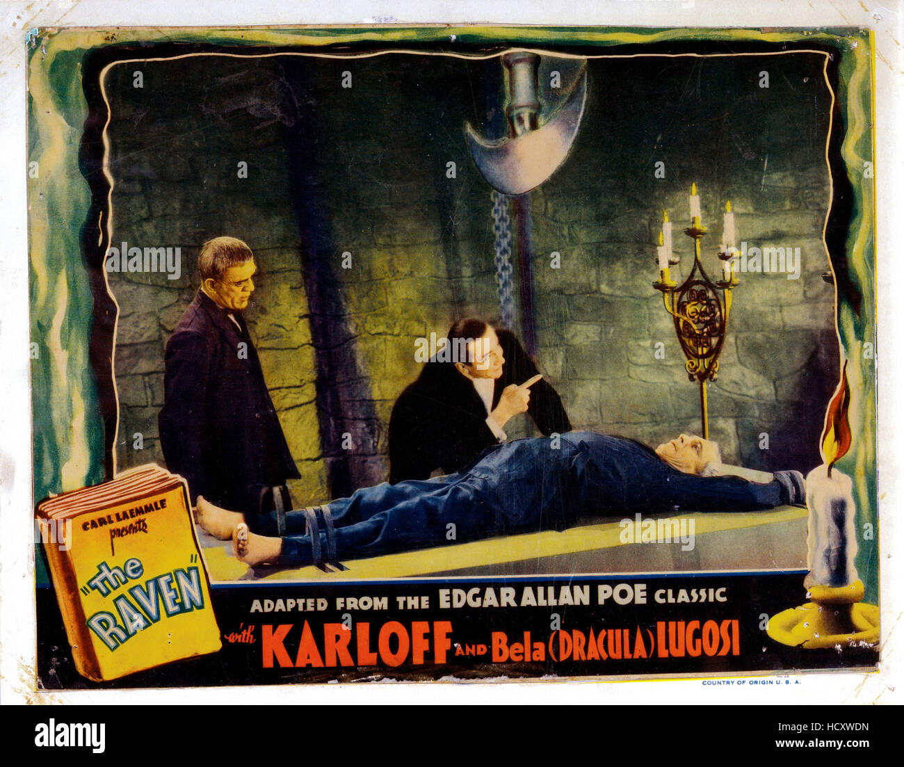 THE RAVEN, from left: Boris Karloff, Bela Lugosi, Samuel S. Hinds, 1935 ...