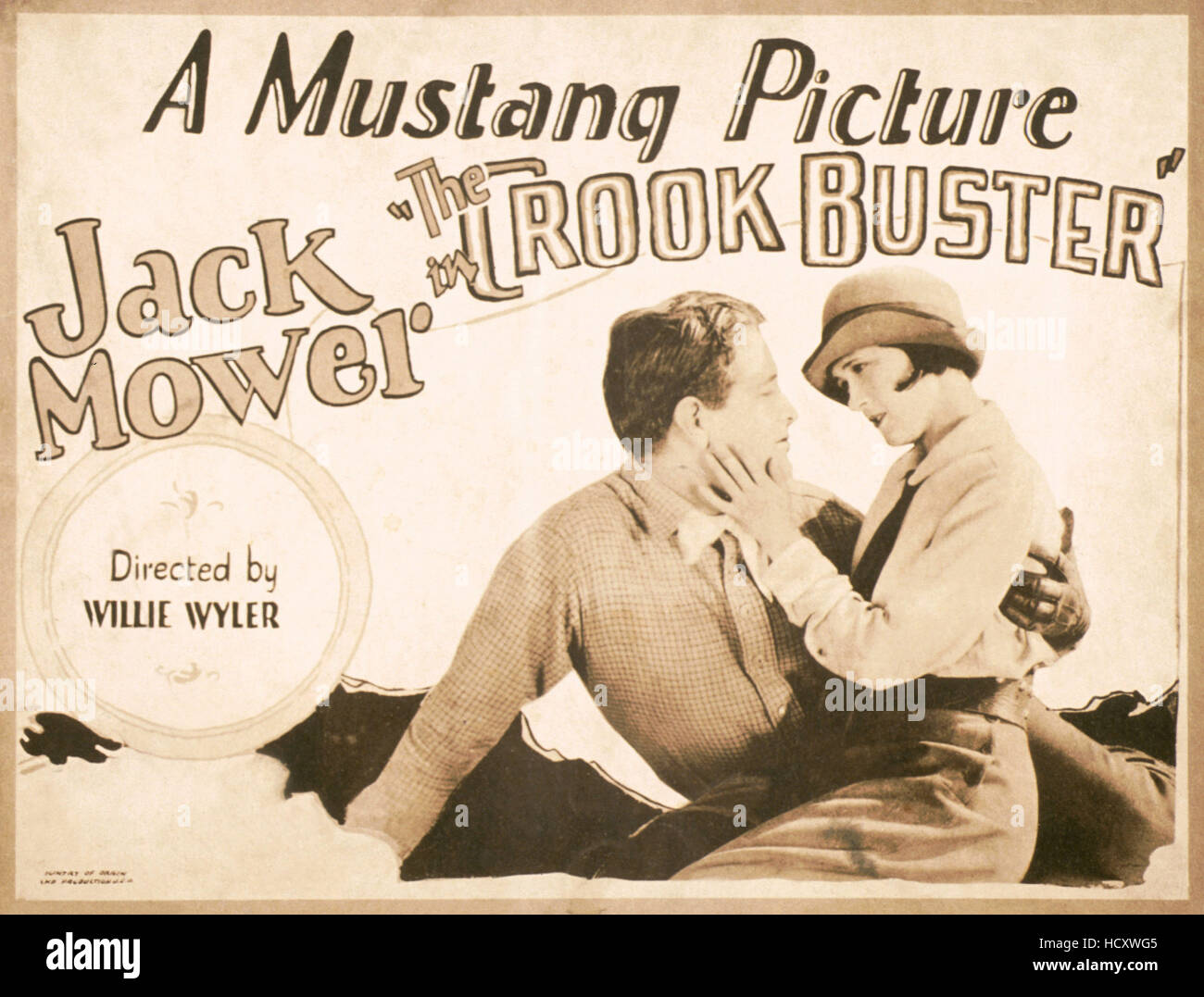THE CROOK BUSTER, US poster, from left: Jack Mower, Janet Gaynor, 1925 Stock Photo - Alamy