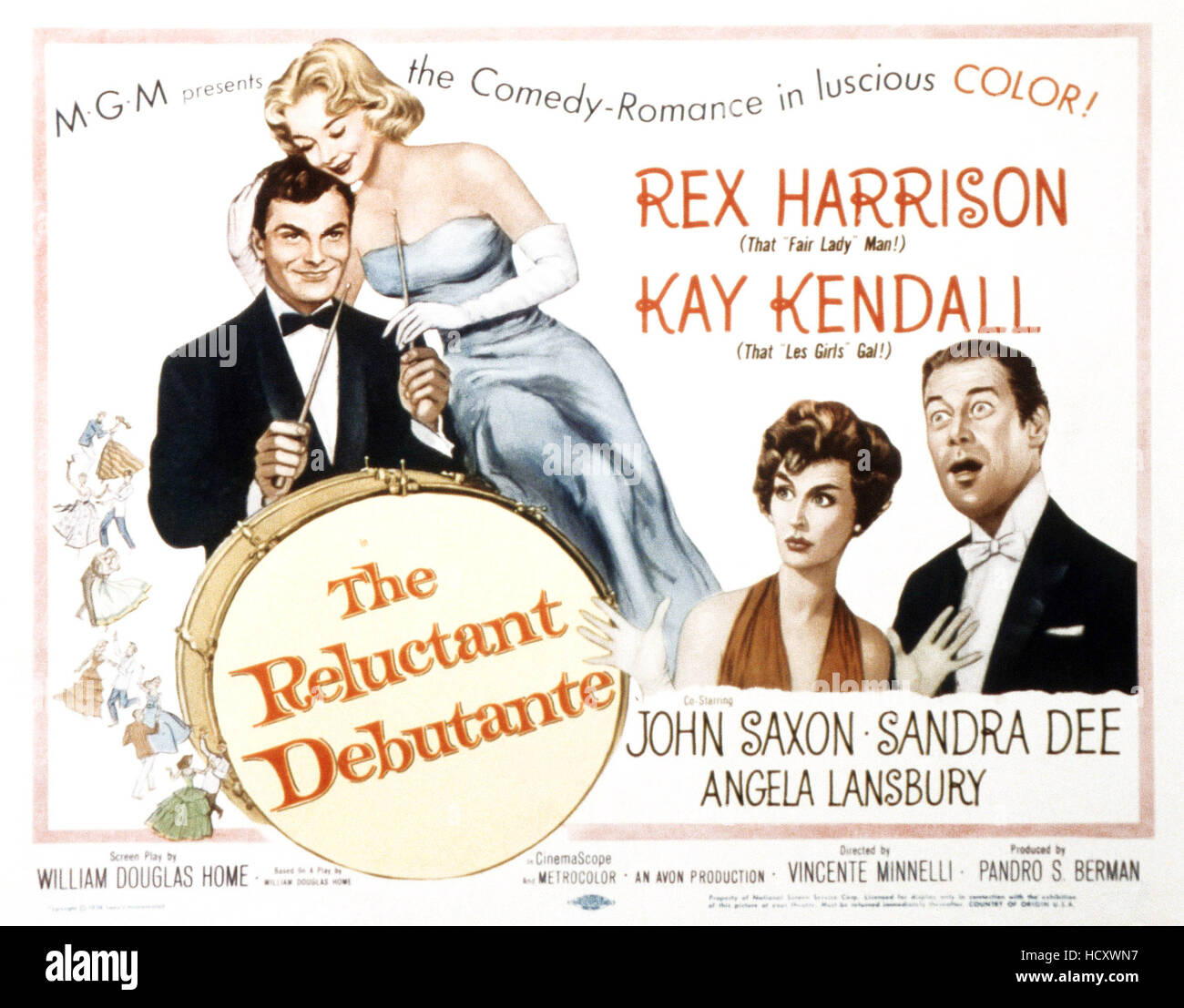 THE RELUCTANT DEBUTANTE, John Saxon, Sandra Dee, Kay Kendall, Rex ...
