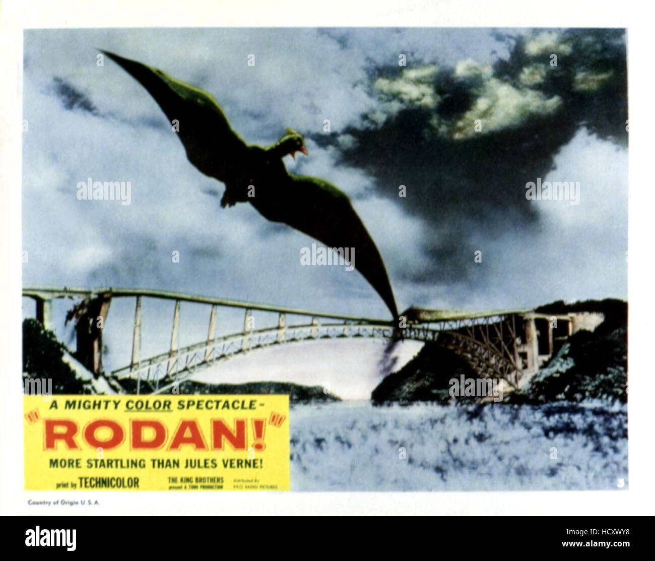 RODAN, Rodan, 1957, flying over a bridge Stock Photo - Alamy