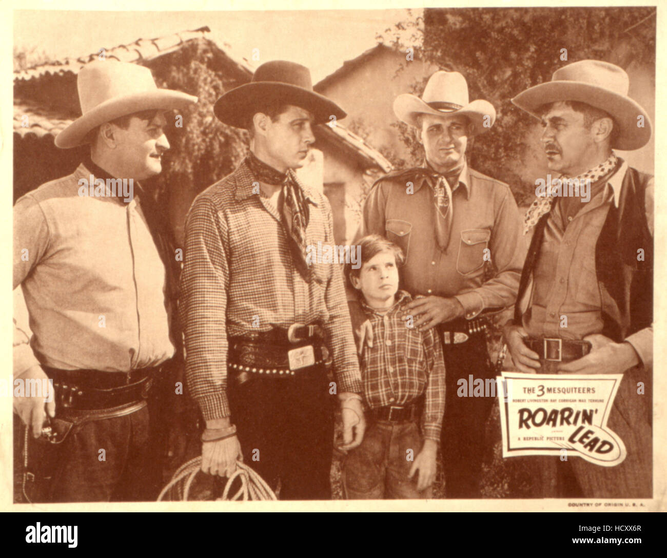 ROARIN' LEAD, Max Terhune, Robert Livingston, Ray Corrigan, Tommy Bupp ...
