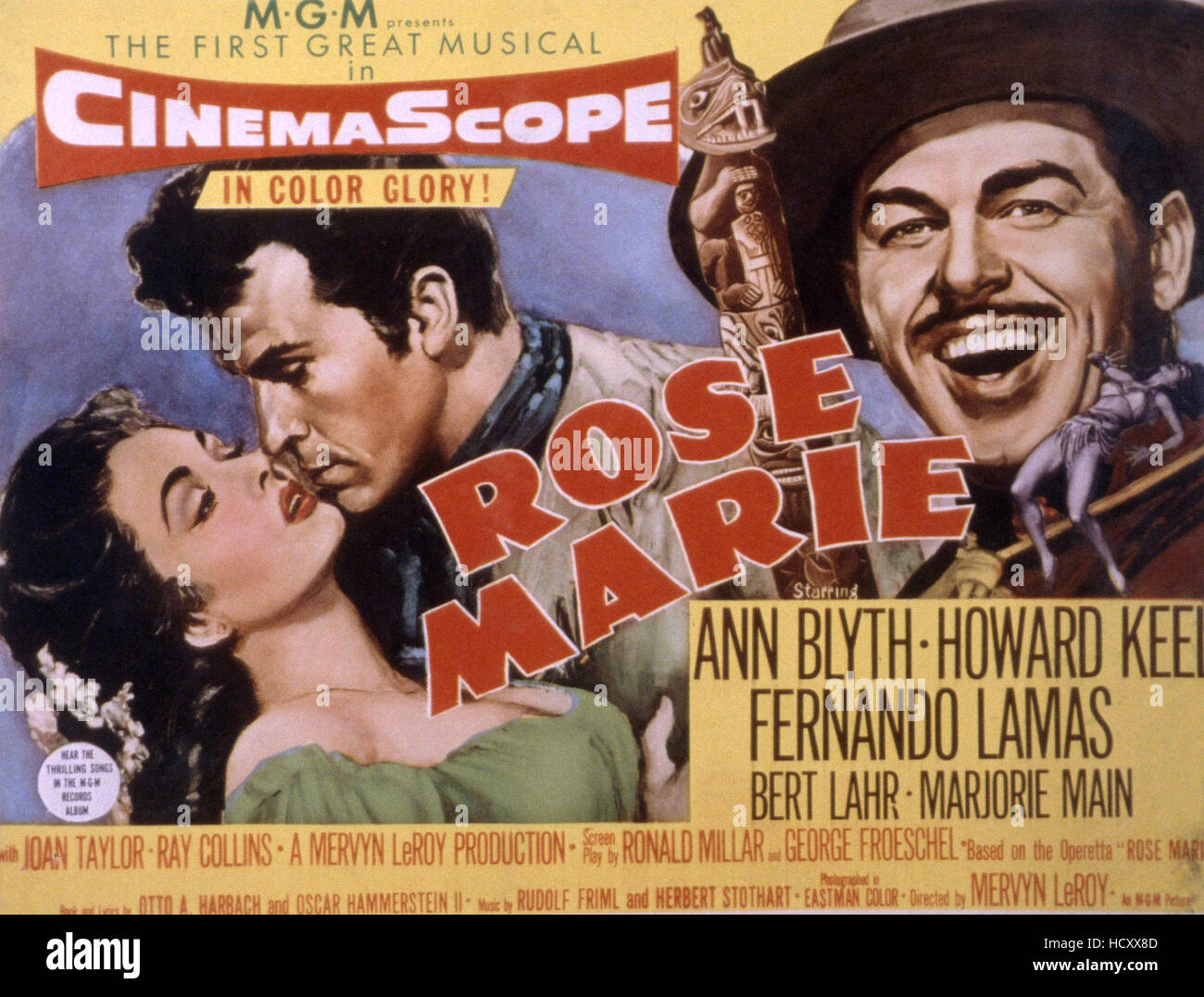 ROSE MARIE, Ann Blyth, Fernando Lamas, Howard Keel, 1954 Stock Photo ...