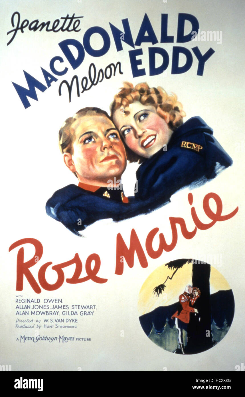 ROSE MARIE, Nelson Eddy, Jeanette MacDonald, 1936 Stock Photo - Alamy