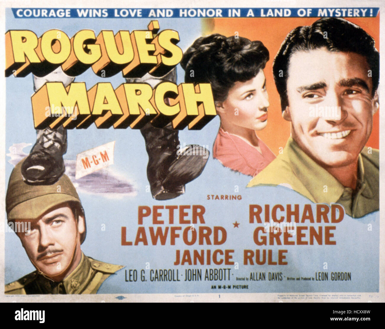 ROGUE'S MARCH, US poster, from left: Richard Greene, Janice Rule, Peter ...