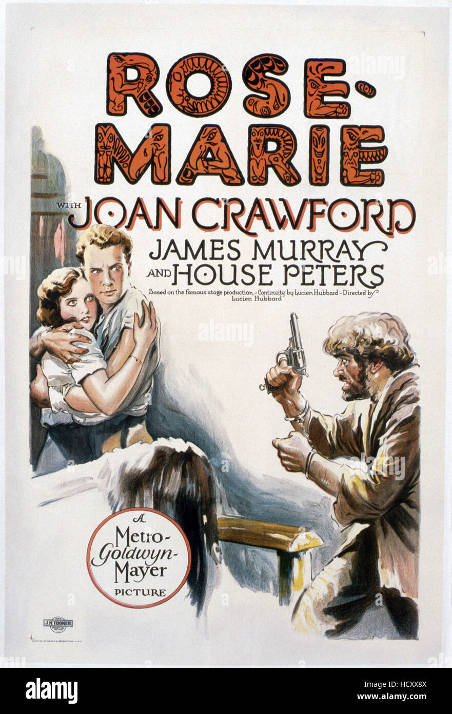 ROSE-MARIE, US poster, from left: Joan Crawford, James Murray, Gibson ...