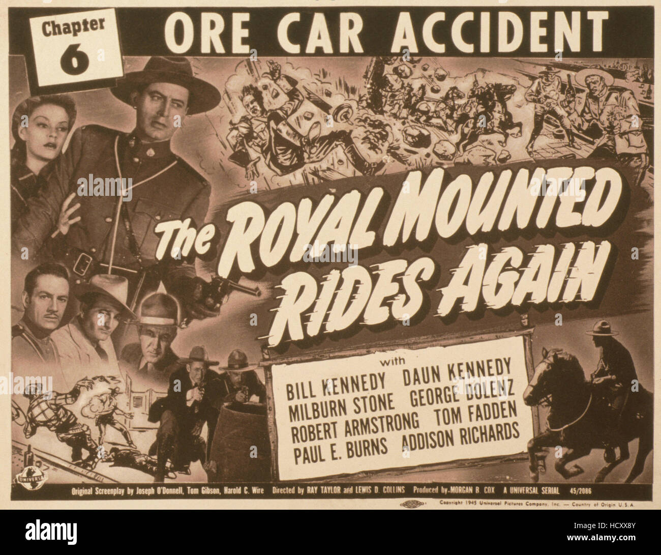 THE ROYAL MOUNTED RIDES AGAIN, US poster, top from left: Daun Kennedy ...