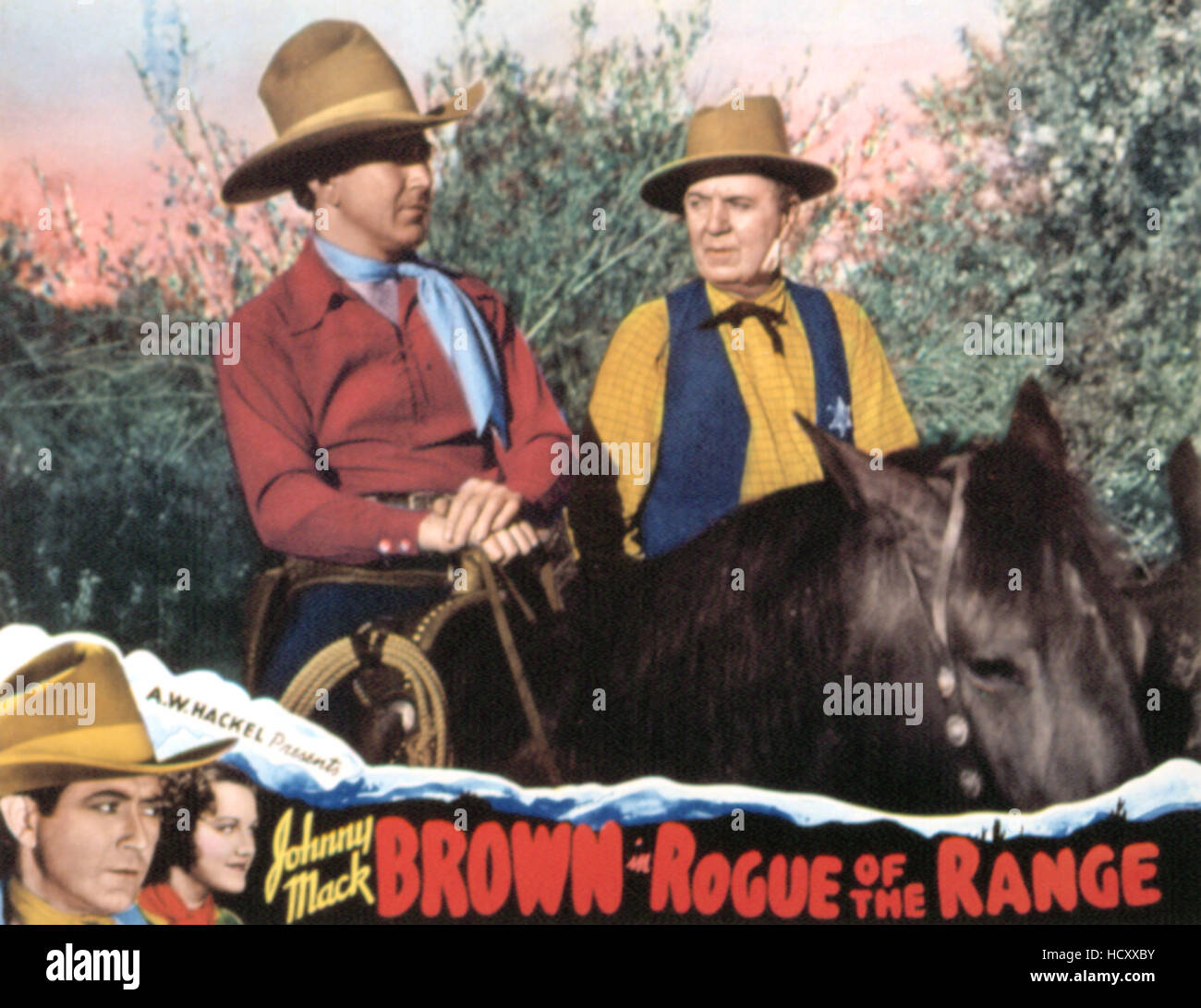 ROGUE OF THE RANGE, Johnny Mack Brown, Horace Murphy, 1936 Stock Photo ...