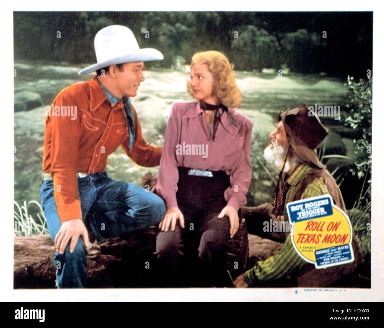 ROLL ON TEXAS MOON, Roy Rogers, Dale Evans, Gabby Hayes, 1946 Stock ...