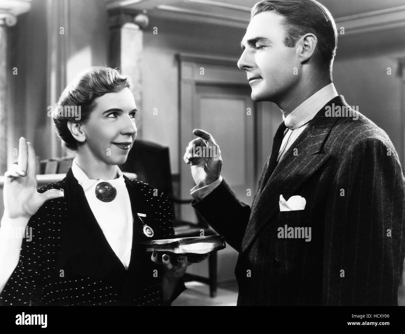 ROAD TO RENO, from left, Renie Riano, Randolph Scott, 1938 Stock Photo ...