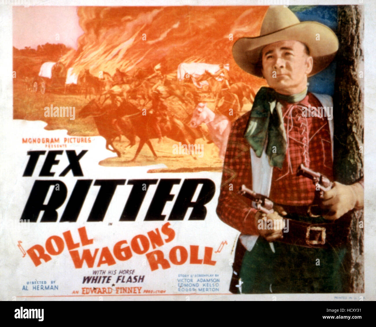 ROLL WAGONS ROLL, Tex Ritter, 1940 Stock Photo - Alamy
