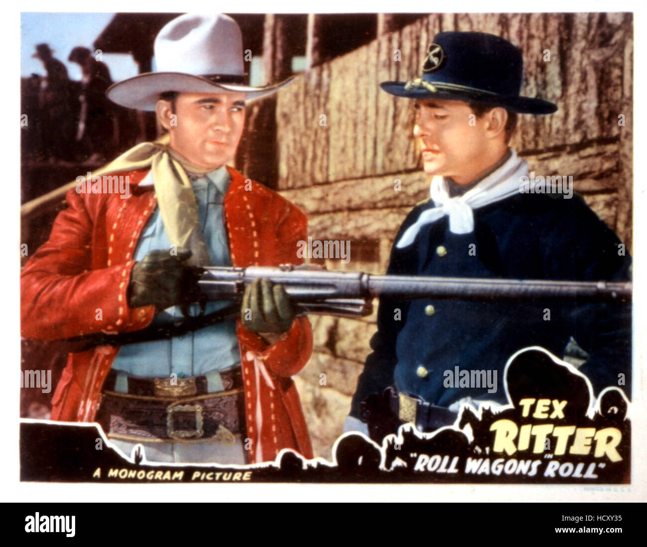ROLL WAGONS ROLL, Tex Ritter (l.), 1940 Stock Photo - Alamy