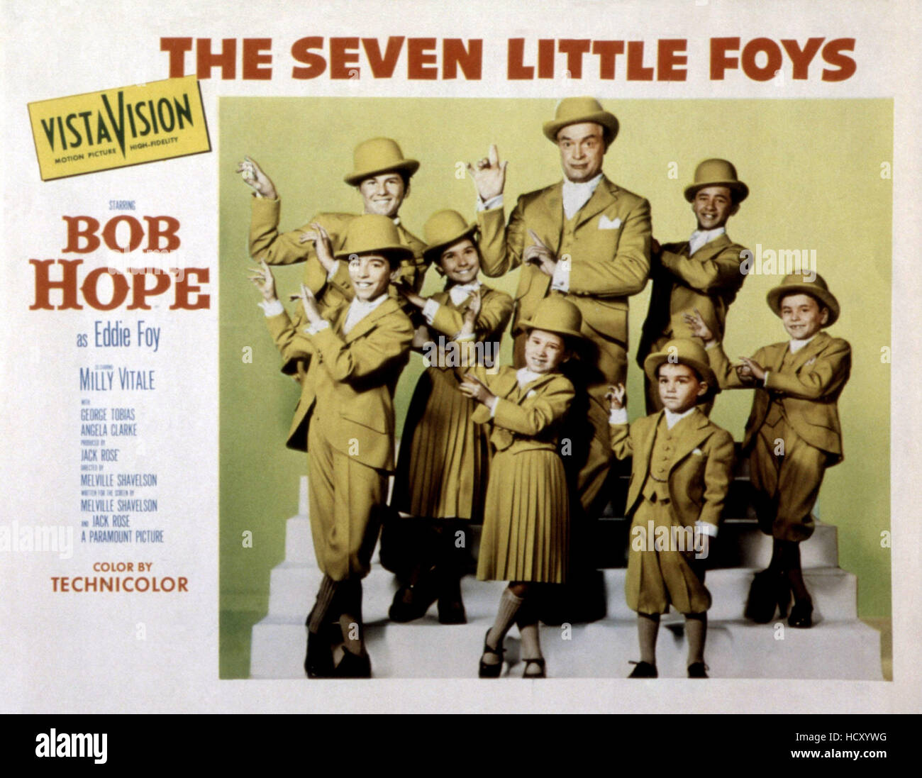 THE SEVEN LITTLE FOYS, US lobbycard, from left: Bob Hope, Billy Gray ...