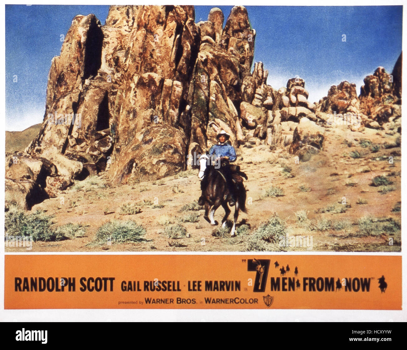 SEVEN MEN FROM NOW (aka 7 MEN FROM NOW), Randolph Scott, 1956 Stock ...