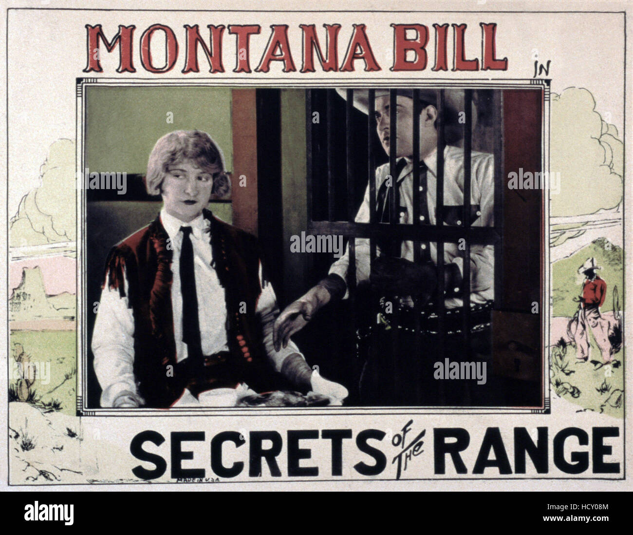 SECRETS OF THE RANGE, US lobbycard, from left: Betty Gates, Fred Church ...