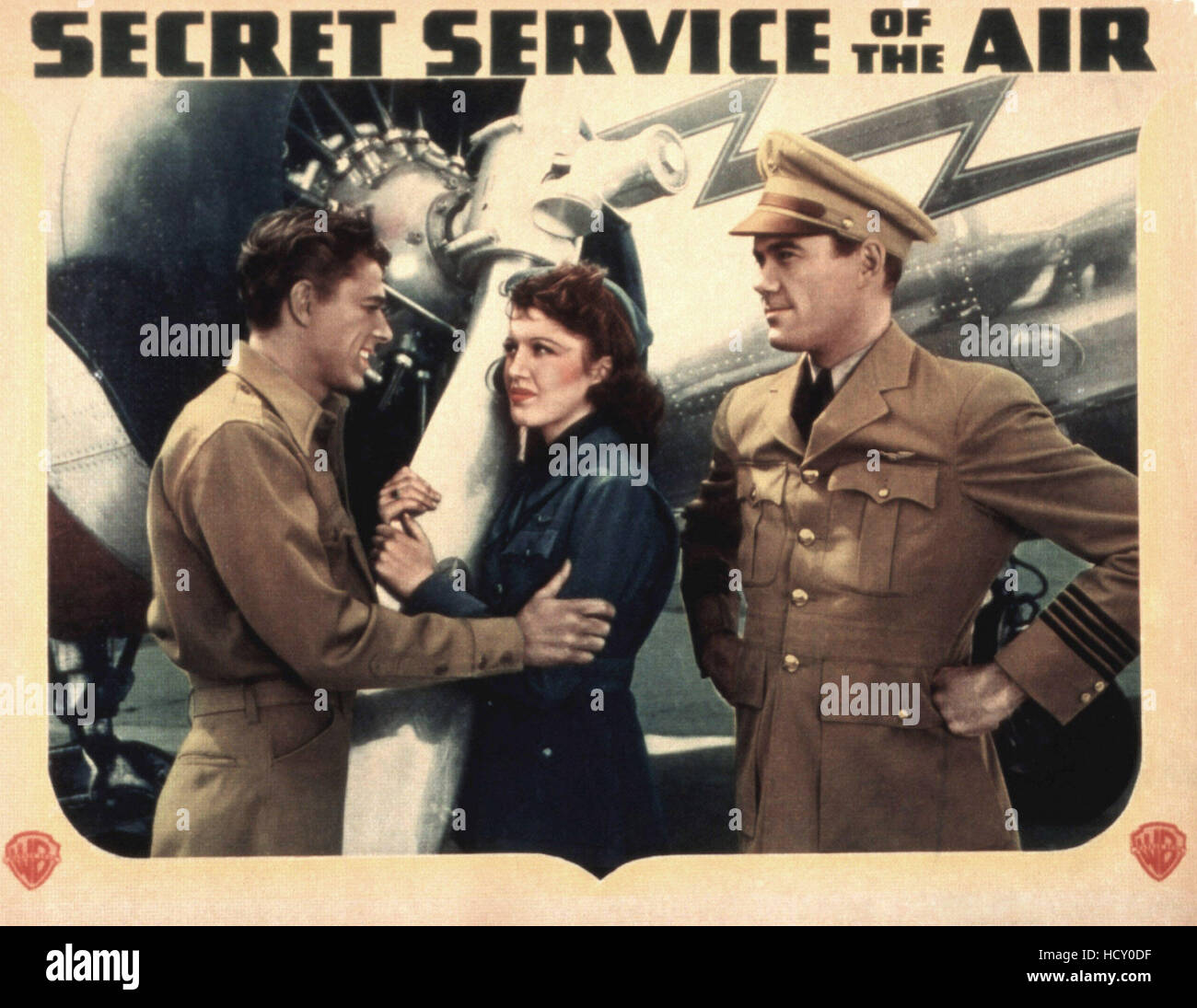 SECRET SERVICE OF THE AIR, US lobbycard, from left: Ronald Reagan, Ila ...