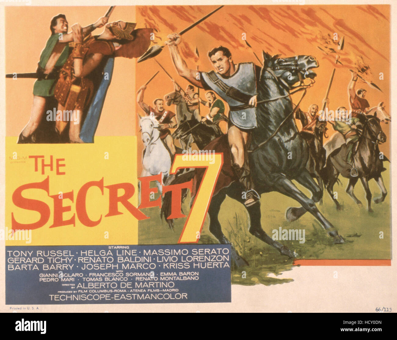 THE SECRET SEVEN, (aka GLI INVINCIBILLI SETTE), US poster, Tony Russel ...