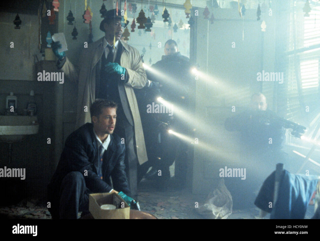 SEVEN,(aka SE7EN), Brad Pitt, Morgan Freeman, 1995 Stock Photo - Alamy